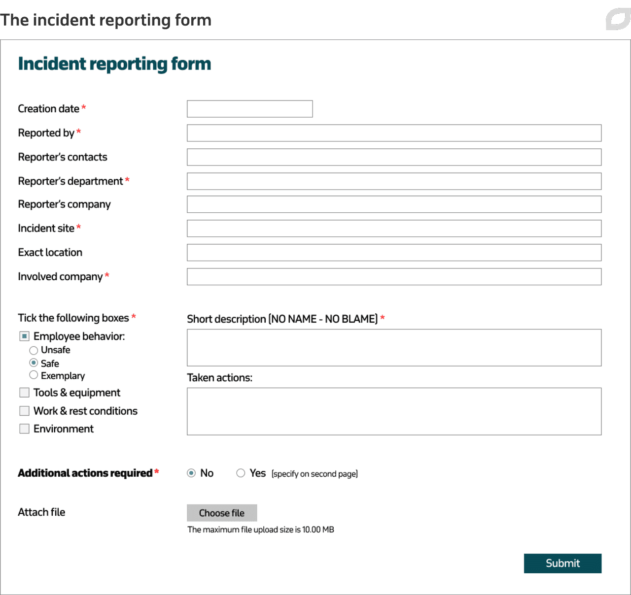 Occupational Safety Incident Management Software
